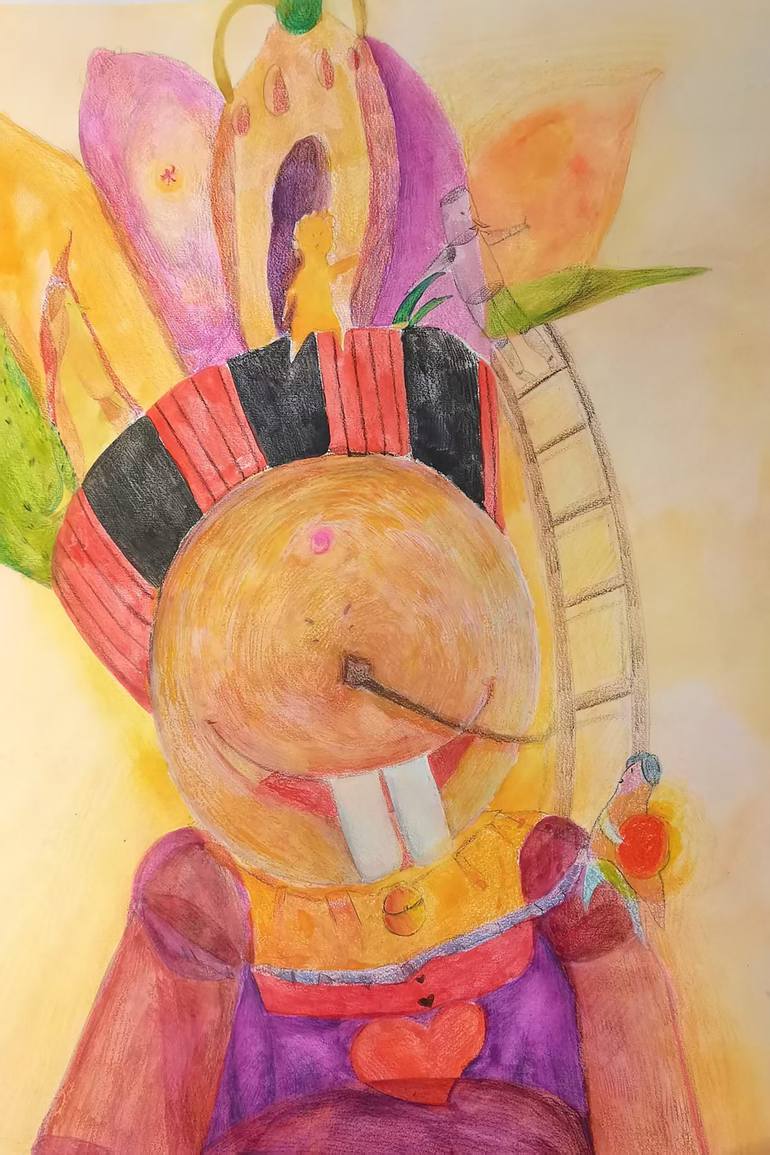 捣蛋鬼皮普斯 Pips the Rascal Painting by Shiyin Li | Saatchi Art