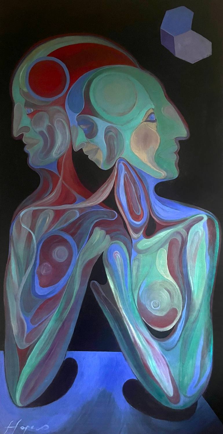 Constructions of Reality ( Architypes no3 ) 2024 Painting by Damon Hope ...