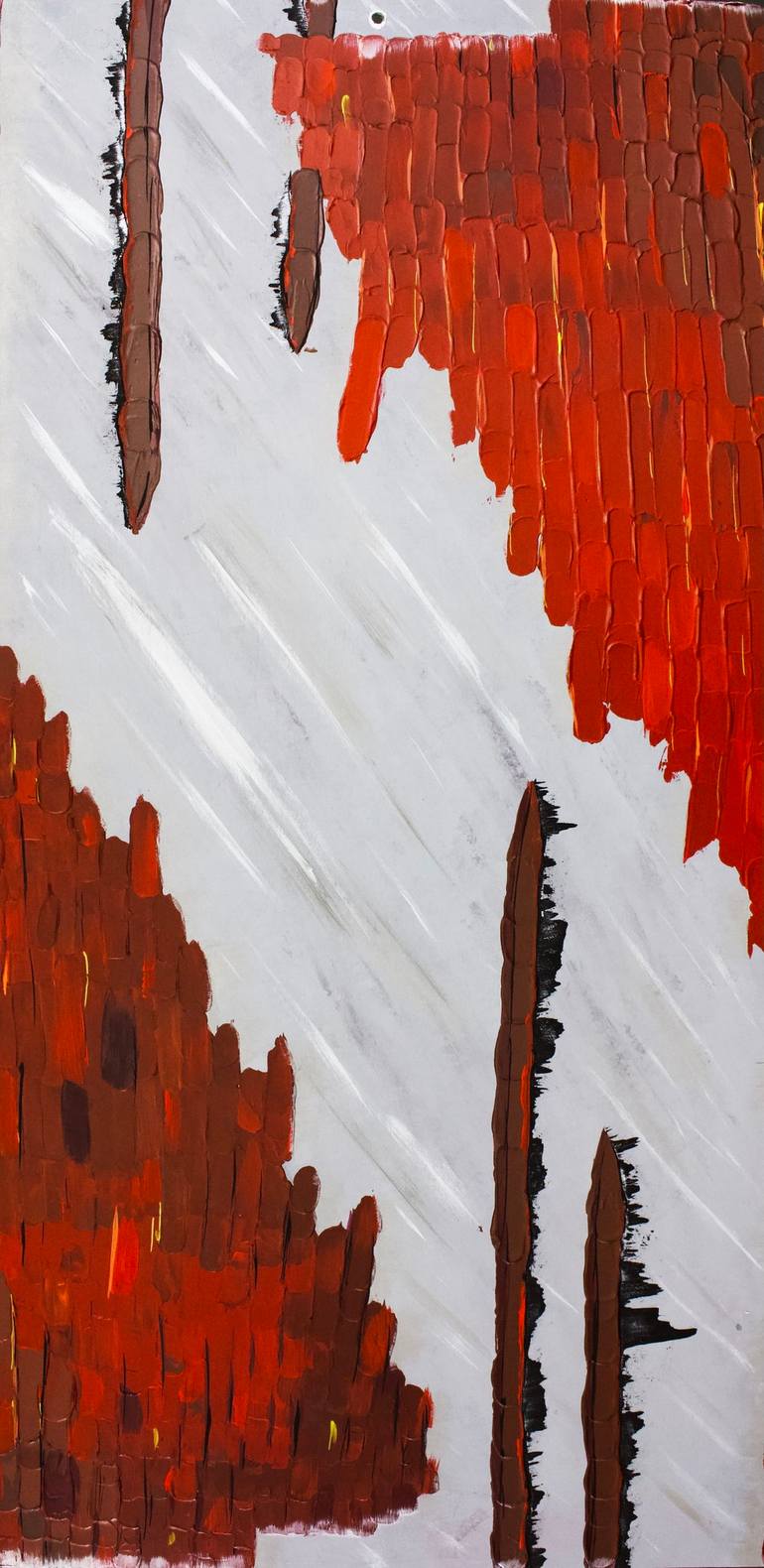 Red Cavern Painting by Marc Violette | Saatchi Art