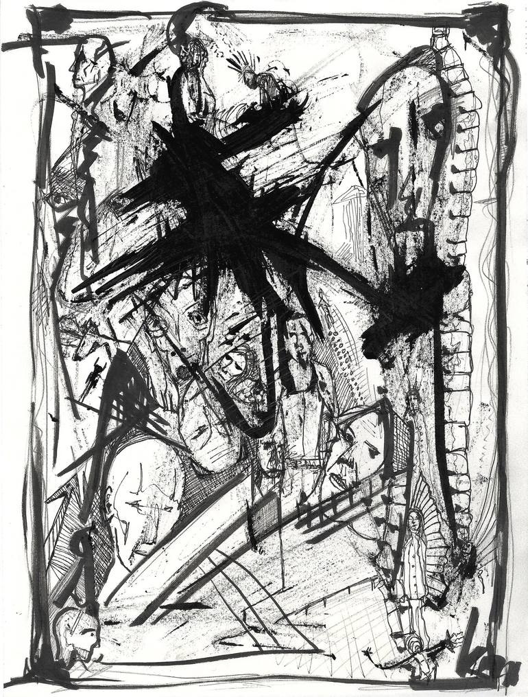 Faces Drawing by Charles Kuzmanovic | Saatchi Art