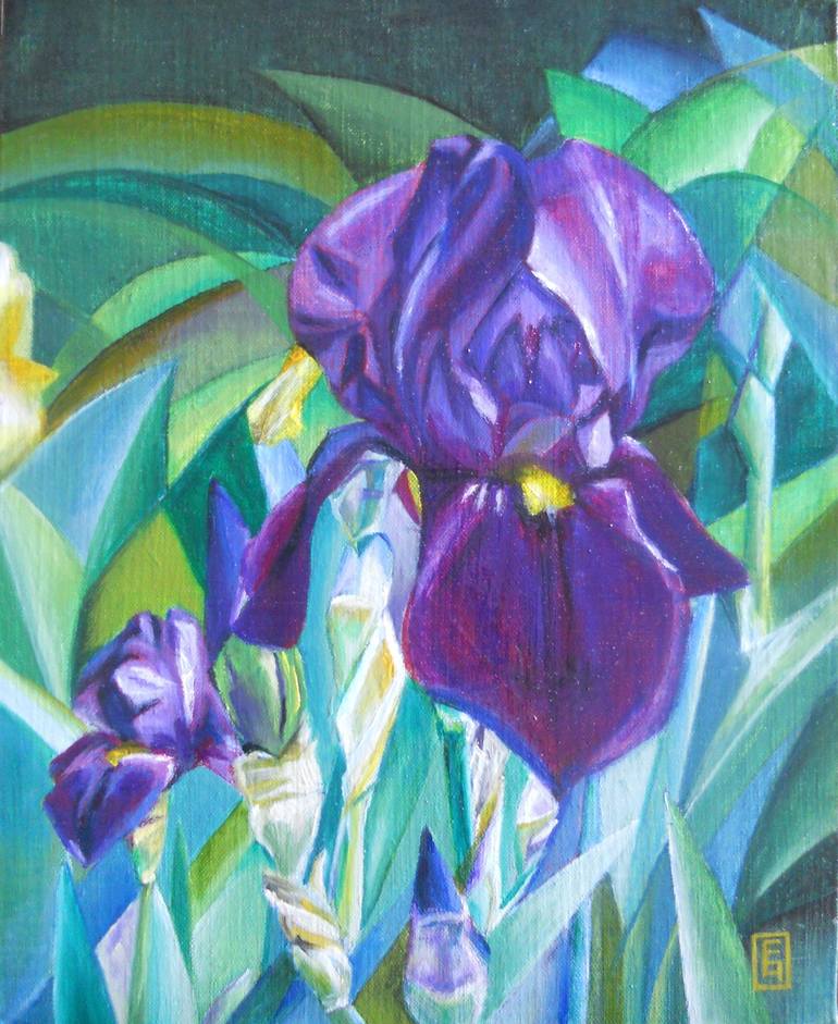Iris Painting by Eva Genoveva | Saatchi Art