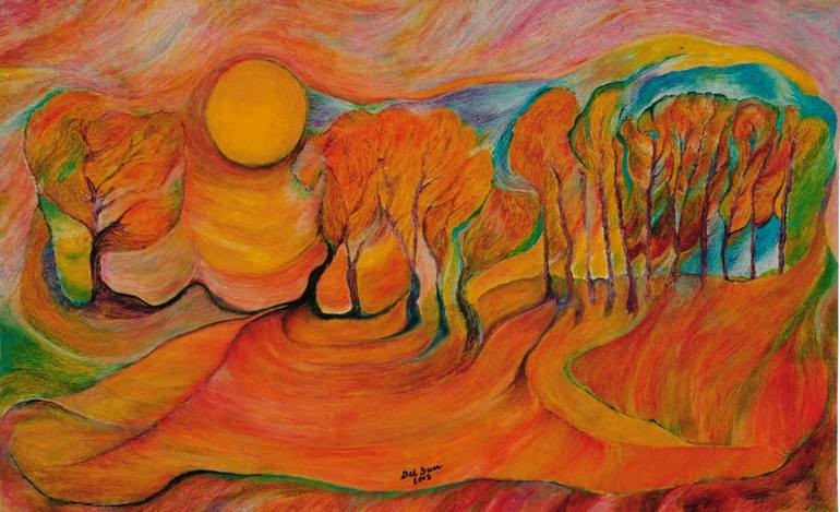 Alba rossa Painting by Vincenzo Del Duca | Saatchi Art