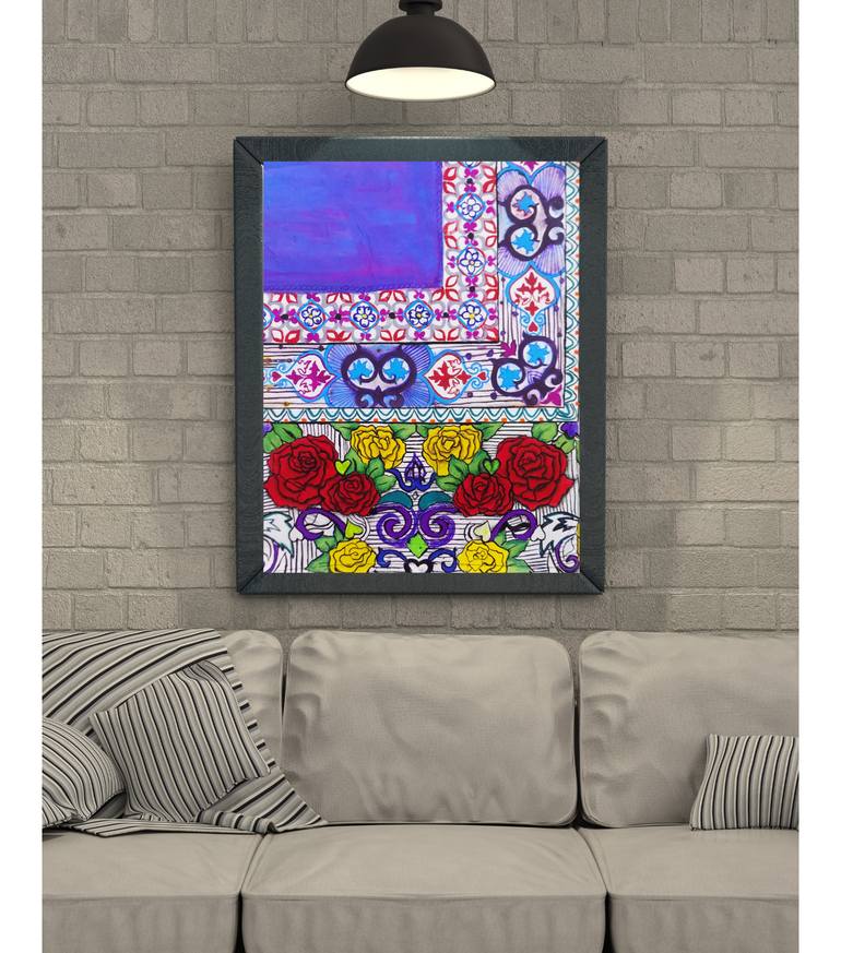 Floral Harmony: A Dance of Colors and Traditions Painting by Halima ...