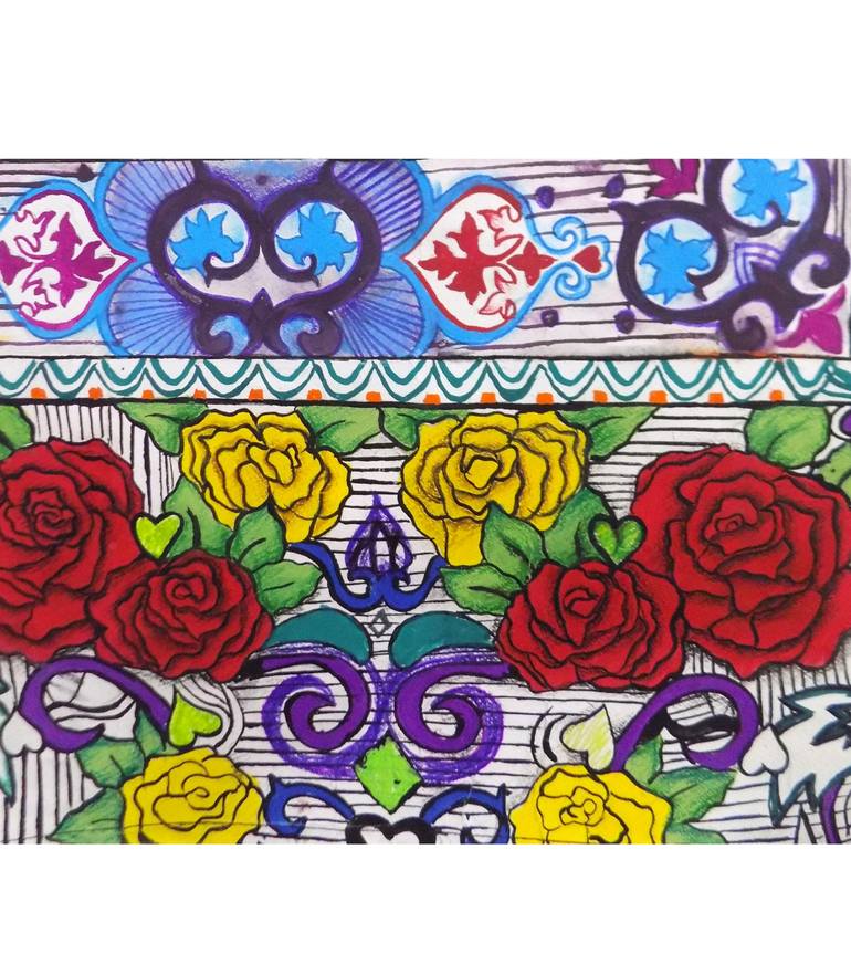 Floral Harmony: A Dance of Colors and Traditions Painting by Halima ...