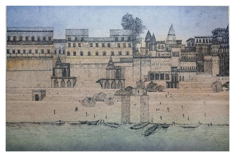 Feel varanasi ghat Painting by Aakaash Prajapatii | Saatchi Art