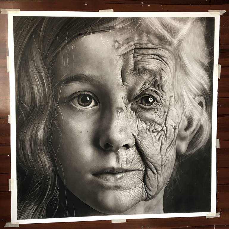 Passage of time Drawing by Ezekiel Orie | Saatchi Art