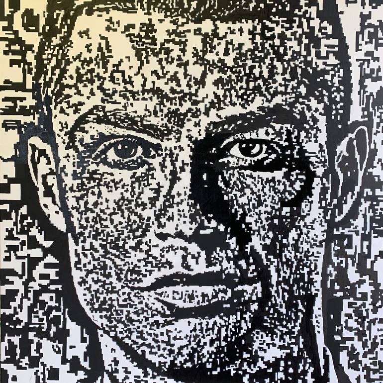 Binary Faces — Cristiano Ronaldo Painting by Renzo Valenti | Saatchi Art