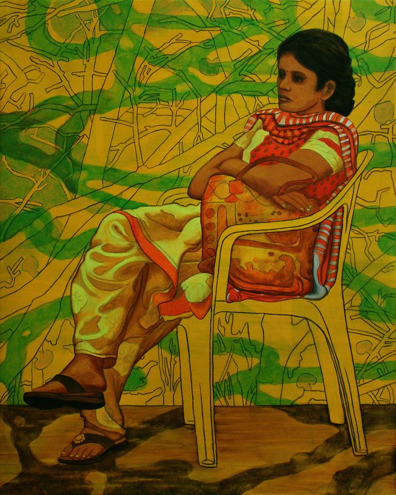 Homemaker Painting by Devaraj Byrappa | Saatchi Art