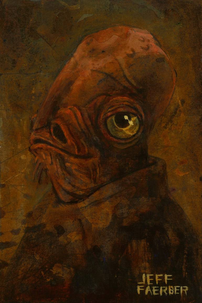 Admiral Ackbar Painting by Jeff Faerber | Saatchi Art