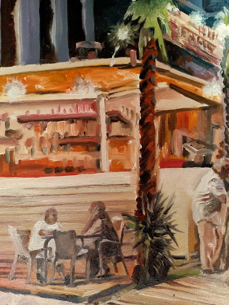 café at night in Spain Painting by Oxana Sinko | Saatchi Art United Kingdom