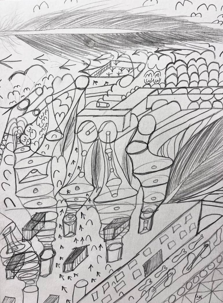 Meet Processing Drawing by William Kuehne | Saatchi Art