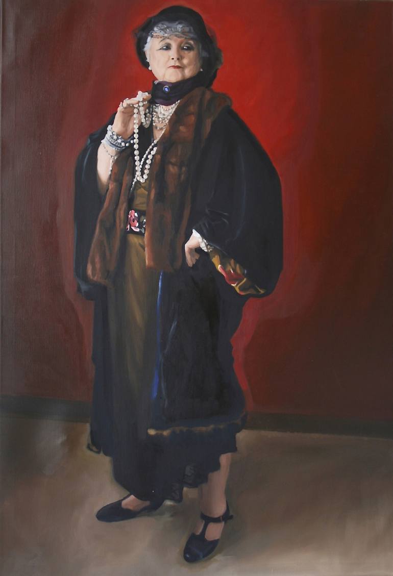 Chrissie as 'Bijou' Painting by Angela Parragi | Saatchi Art