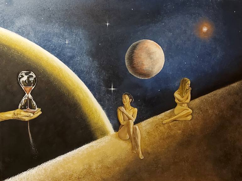 Women of time Painting by Ivan Lenardic | Saatchi Art