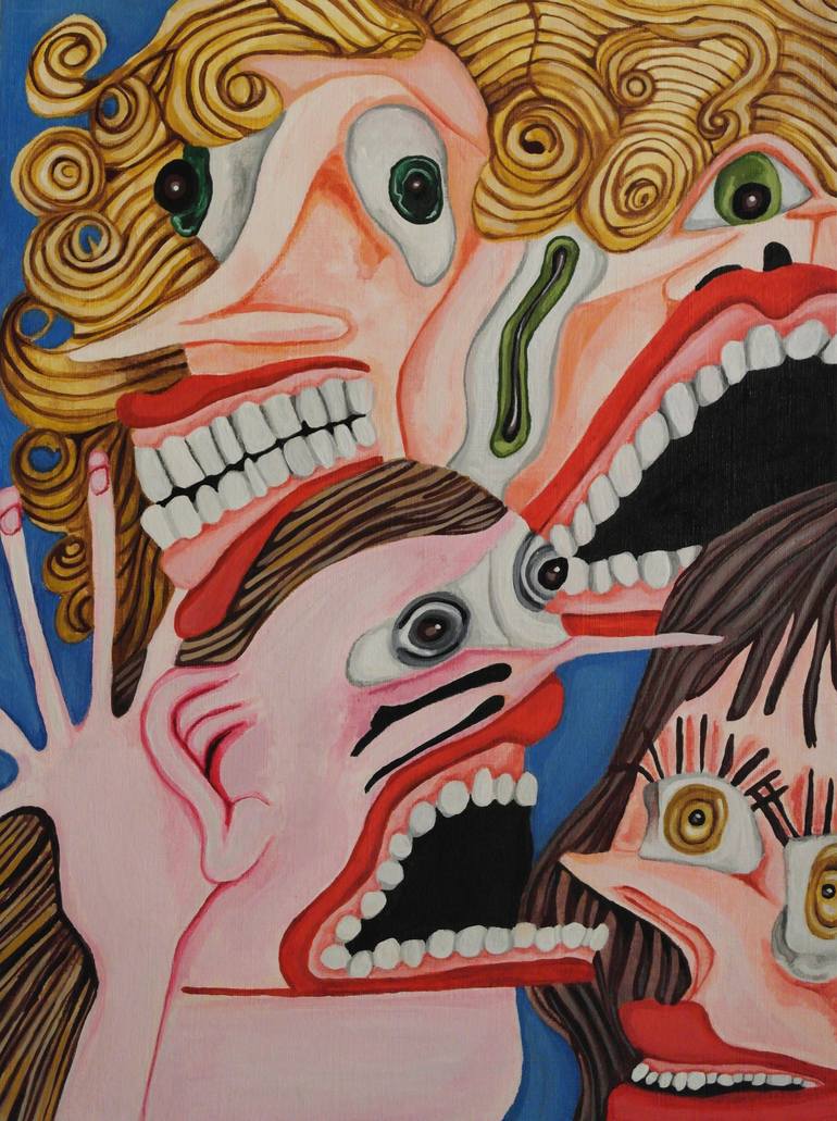 Hot Gossip Painting by Kimberly Gifford | Saatchi Art