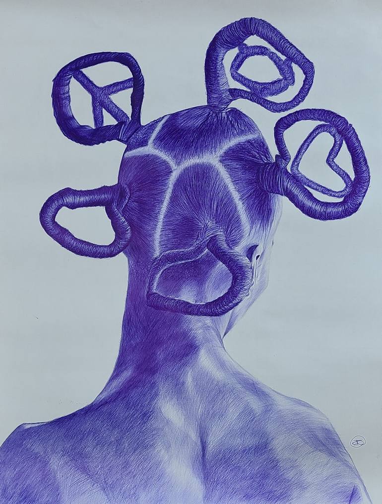 The beauty of our community Drawing by Joseph Akpan | Saatchi Art