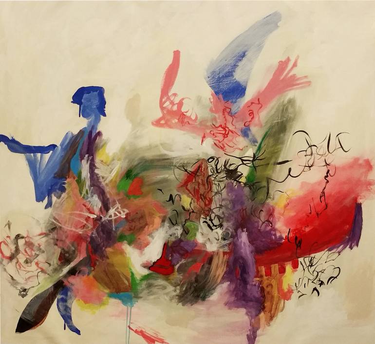 With Great Anticipation Painting by Iris Lavy | Saatchi Art