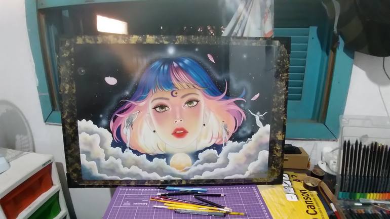 July in the clouds Drawing by Juliano Miranda | Saatchi Art