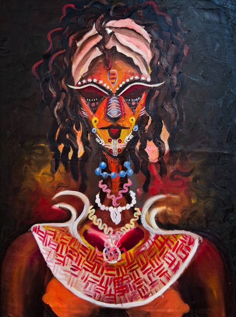 Nwa Ala Uhie (Daughter of the Red Earth) Painting by Destiny Omah ...
