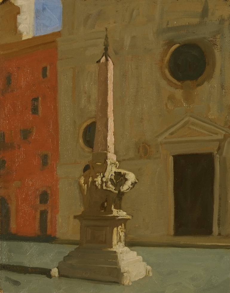 Bernini's Elephant, Piazza della Minerva Painting by Patrick Connors ...