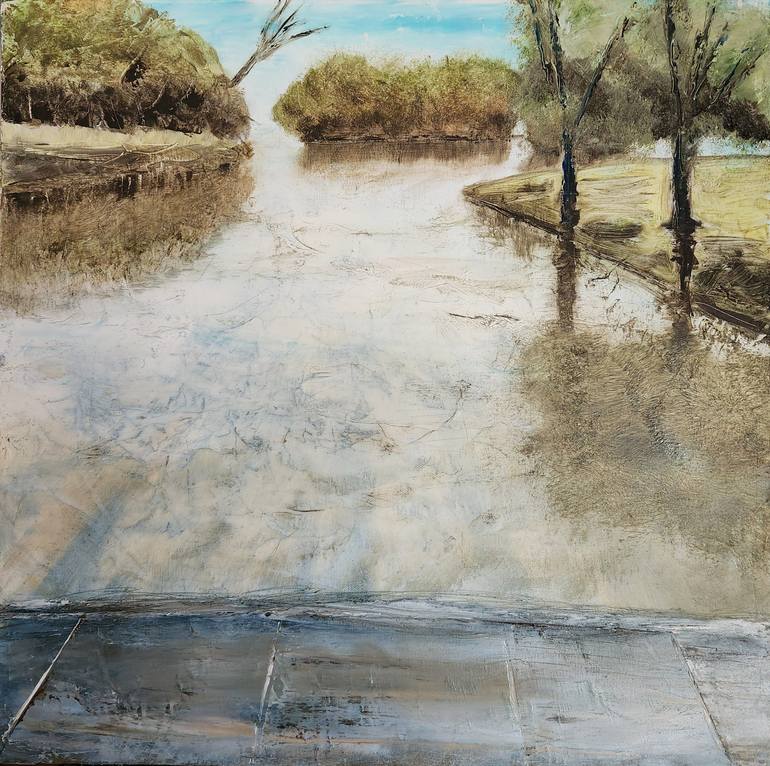 View Of The Fox River Painting by David Anthony Gentry | Saatchi Art