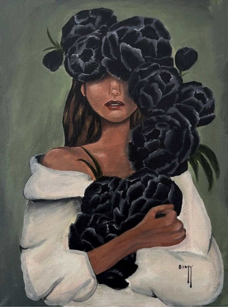A Hug for grief garden Painting by Elms Art Studio | Saatchi Art