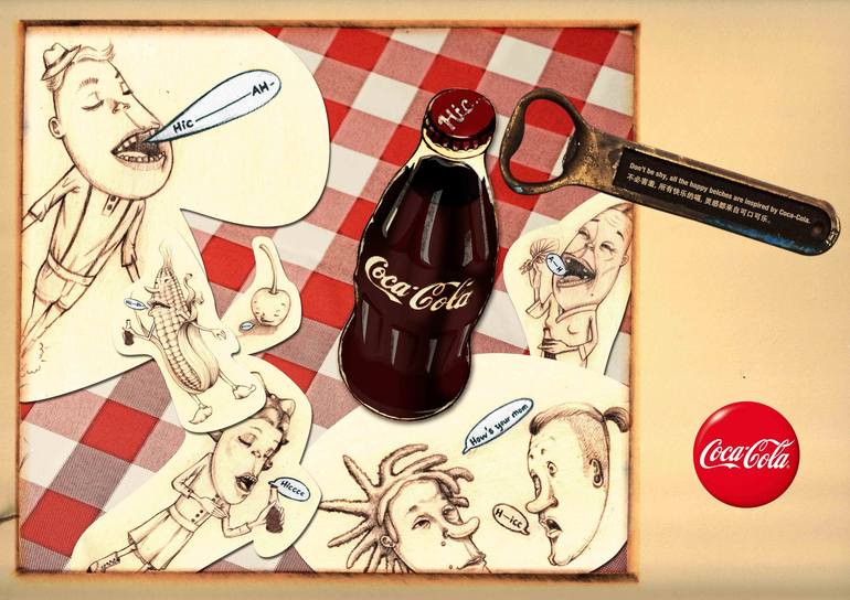 Coca-Cola Design Campaign Painting by Ying Xie | Saatchi Art