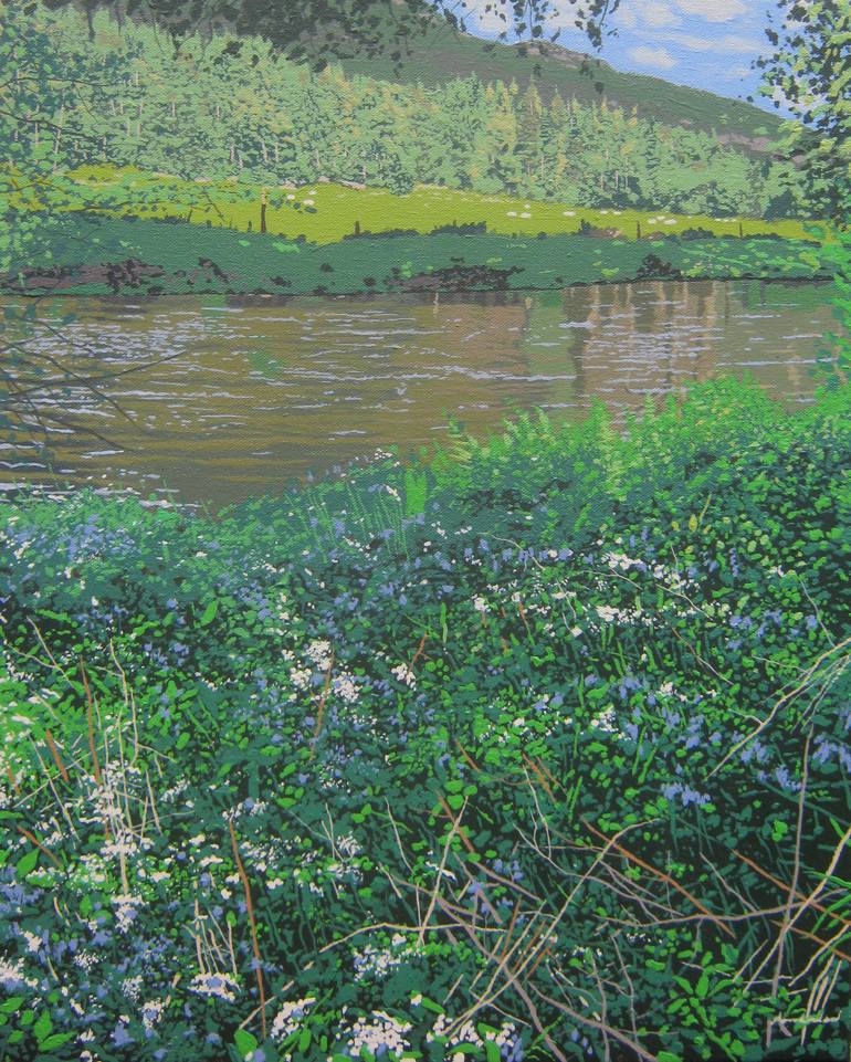 The Slow River (original sold) Printmaking by Malcolm Warrilow ...