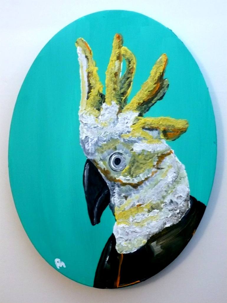 Cockatoo in a Sensible Sports Jacket Painting by Paul Morris-Pollux ...