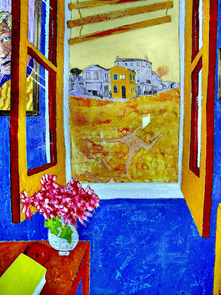 Vincent Outside The Yellow House Running Free Painting by Richard Tuvey ...