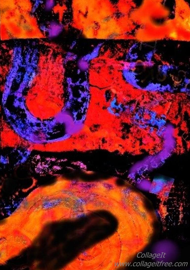 Two Rivers Collage by Richard Tuvey | Saatchi Art