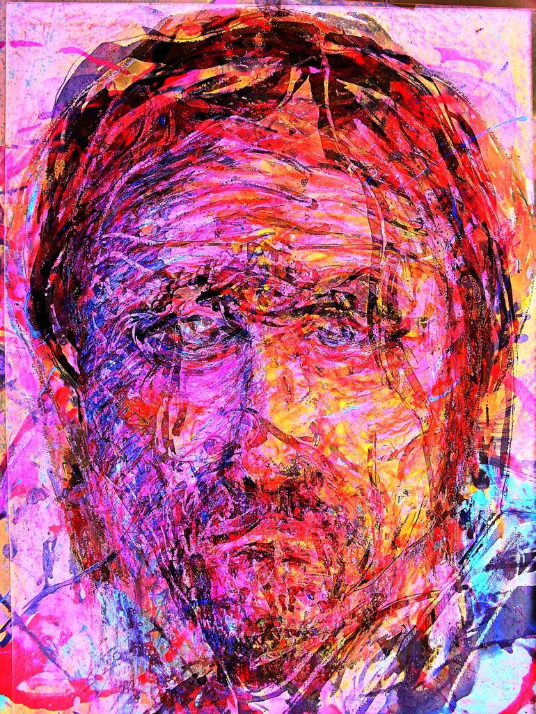 Post Impressionist Self Portrait Painting by Richard Tuvey | Saatchi Art