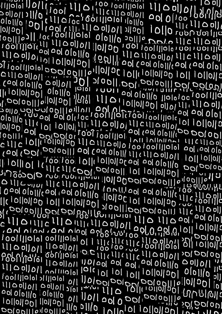 Binary Numbers Collage by Richard Tuvey | Saatchi Art