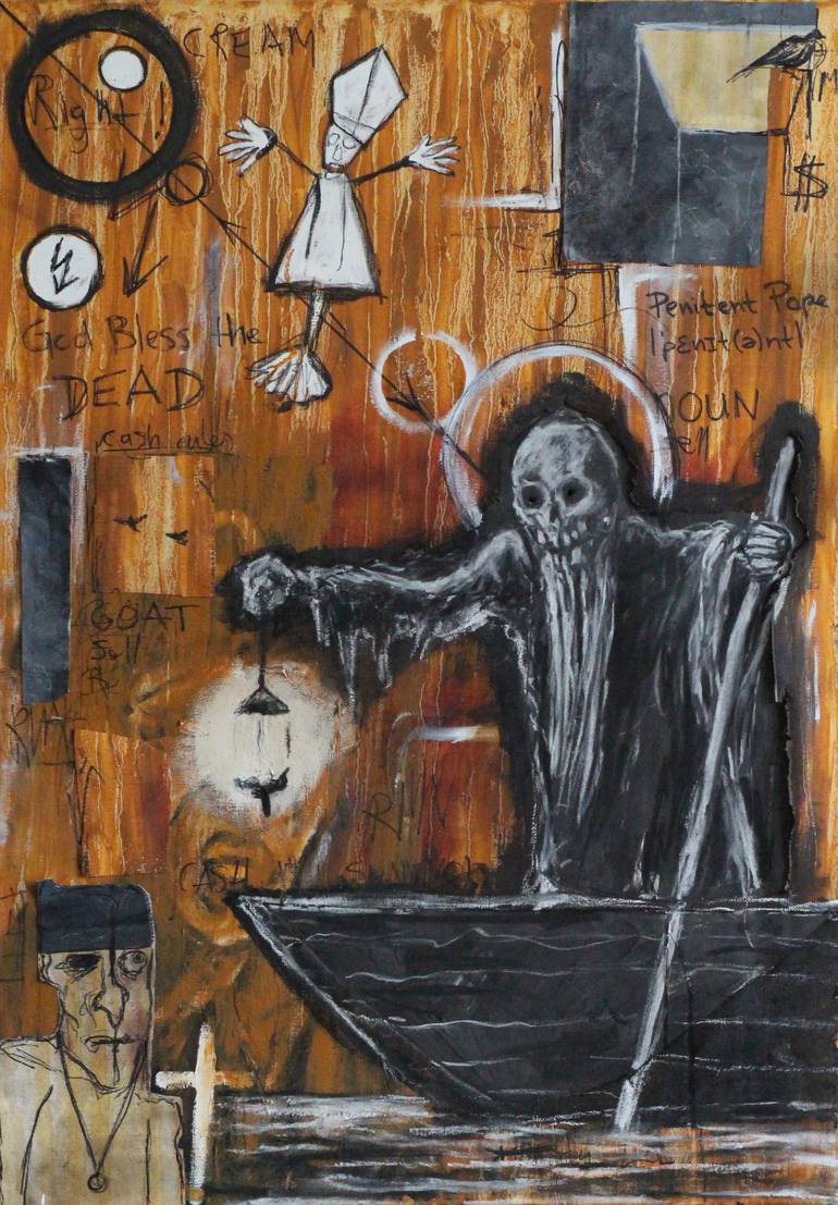 Charon the Ferryman Painting by Mark Barrable | Saatchi Art