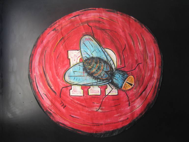 Fly on an M&M Painting by Thomas Mckernan | Saatchi Art