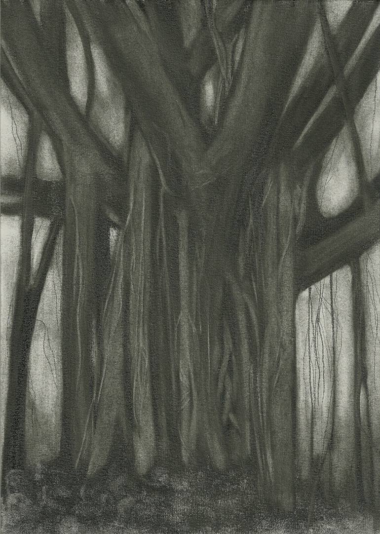 The sacred Tree Drawing by Janaina Brognoli | Saatchi Art