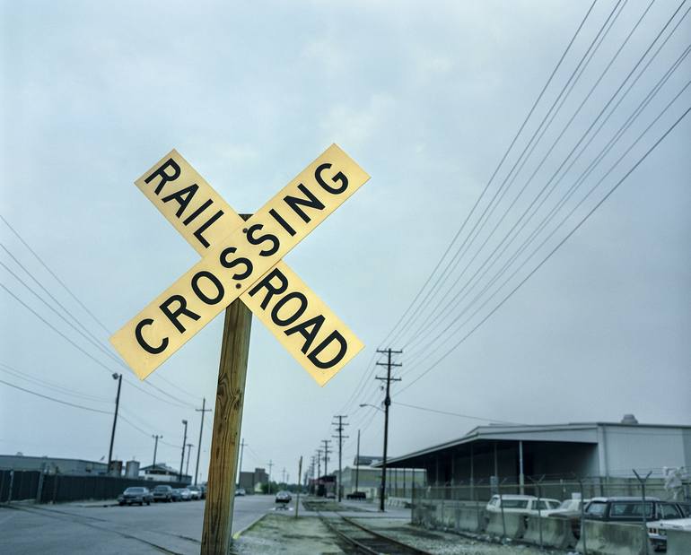 Old USA railroad crossing Photography by ruurd Dankloff | Saatchi Art