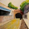 Rotherhithe Tunnel Entrance Painting by Tim Goffe | Saatchi Art
