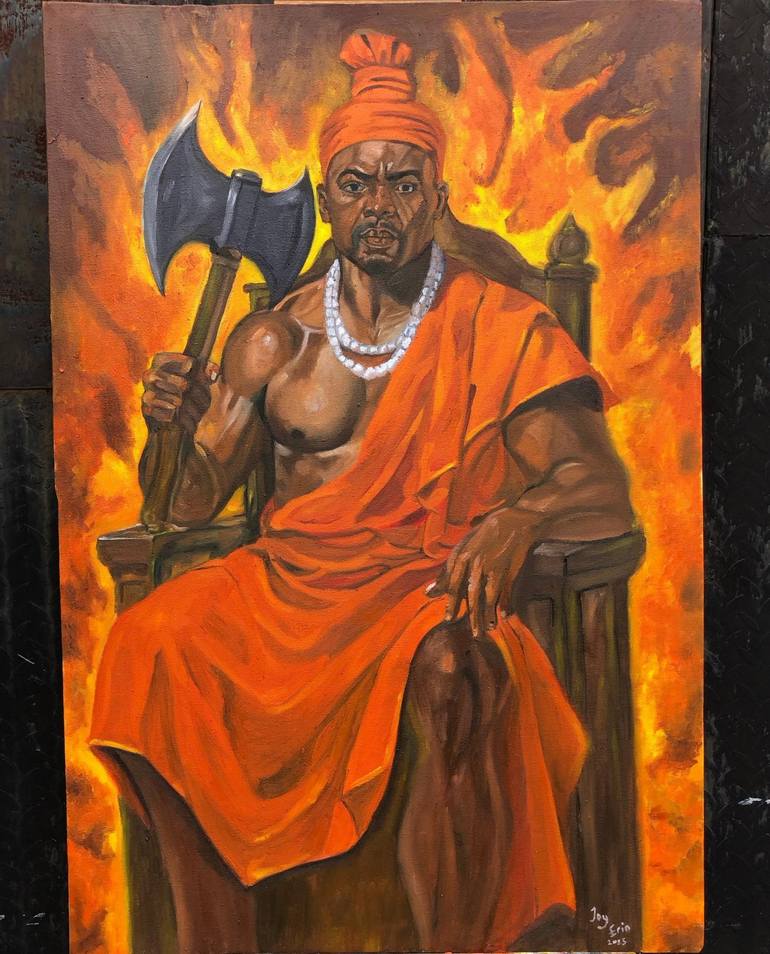 Sango:oba ina Painting by Erinayo Akinola | Saatchi Art