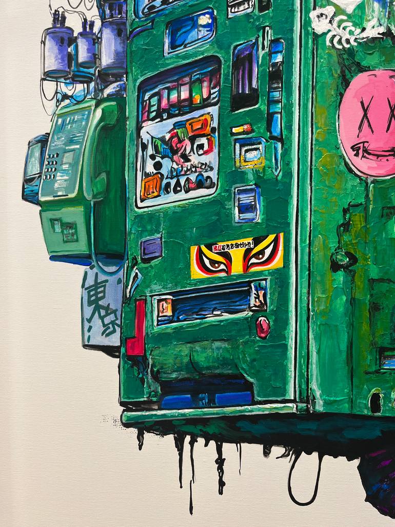 Girl With A Vending Machine Painting by Pavel Sipkin | Saatchi Art