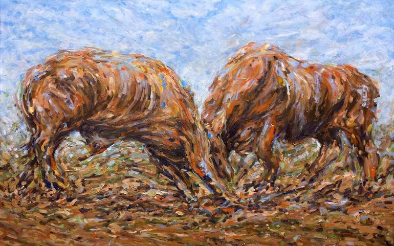 The Beef Painting by Steve Makse | Saatchi Art