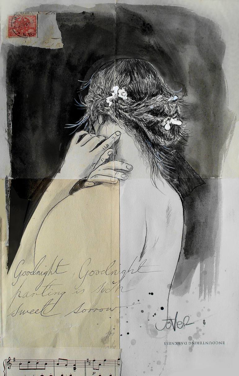 such sweet sorrow Drawing by LOUI JOVER | Saatchi Art