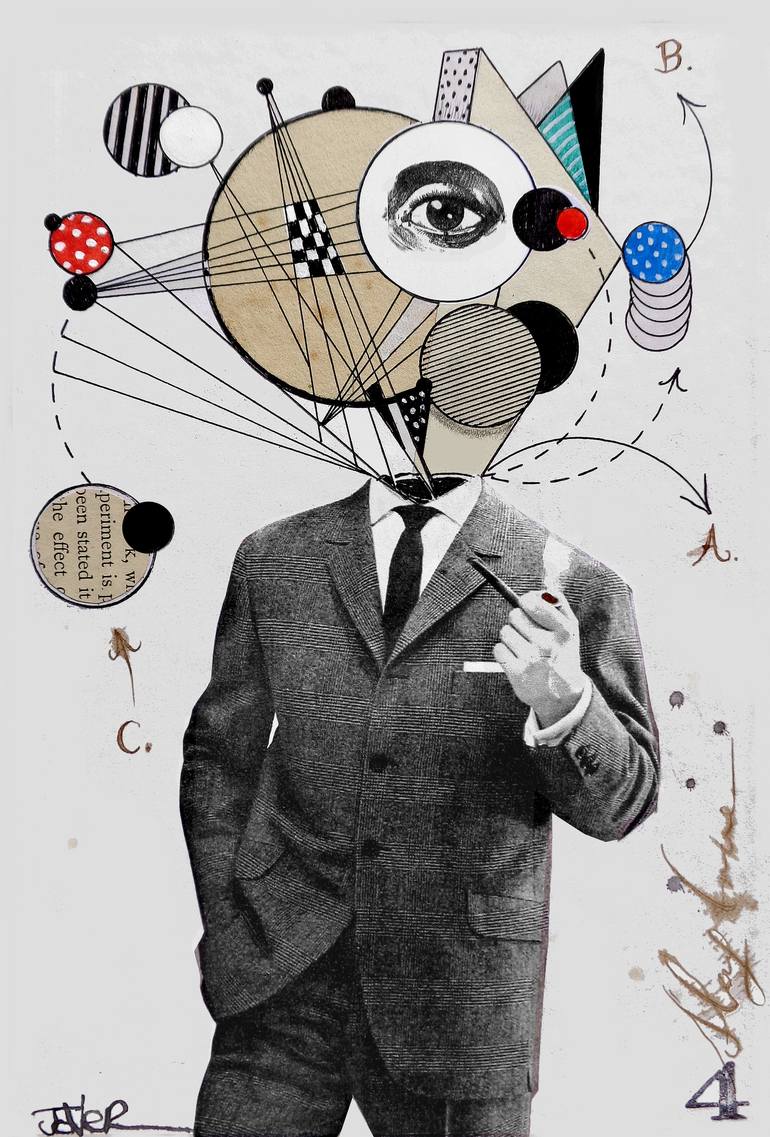 the thinking man Collage by LOUI JOVER | Saatchi Art