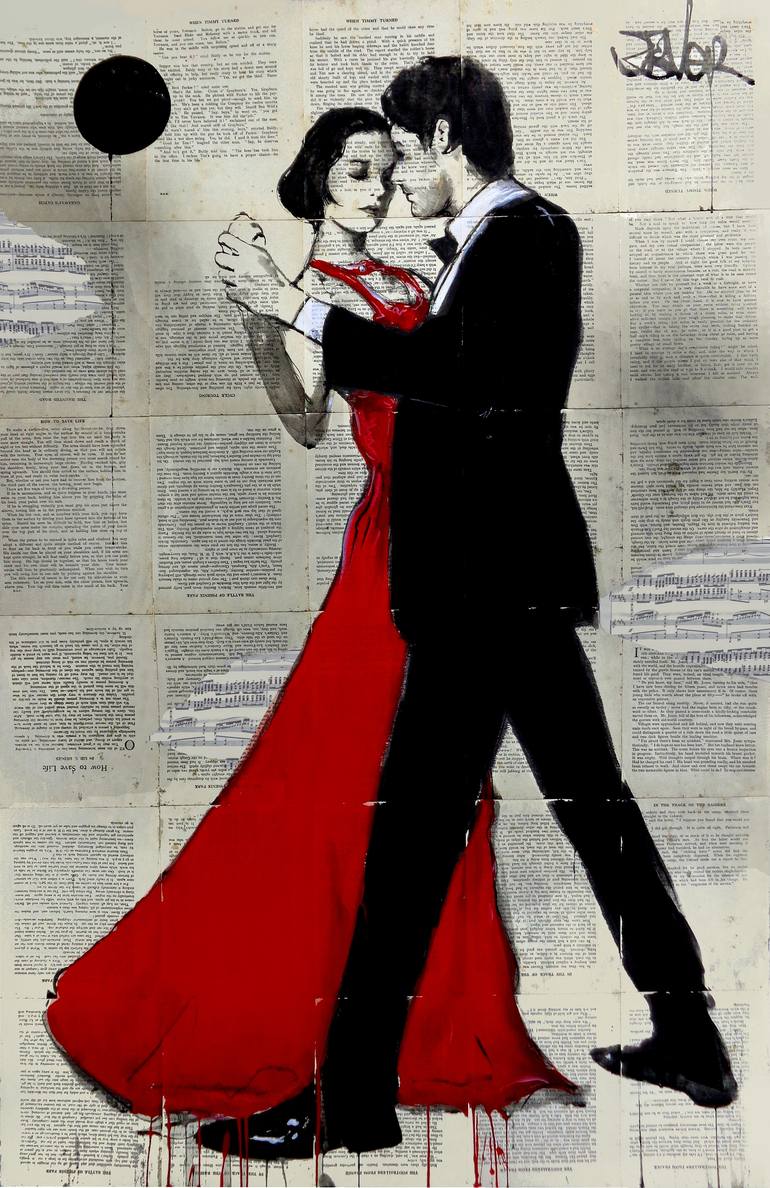 moonlit serenade Drawing by LOUI JOVER | Saatchi Art