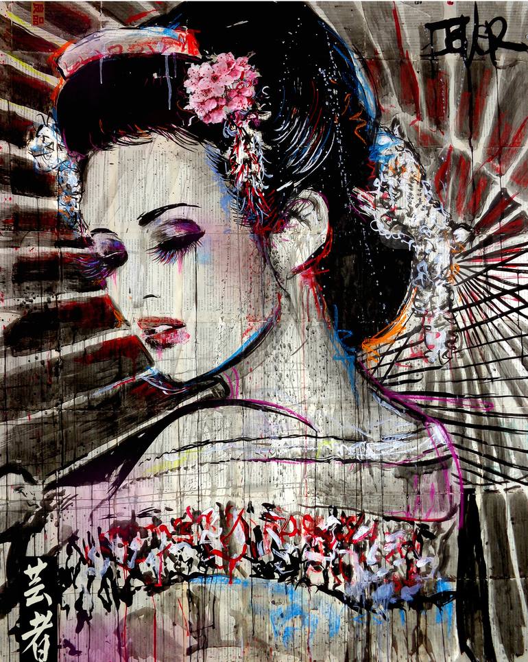angel of shinjuku Drawing by LOUI JOVER | Saatchi Art