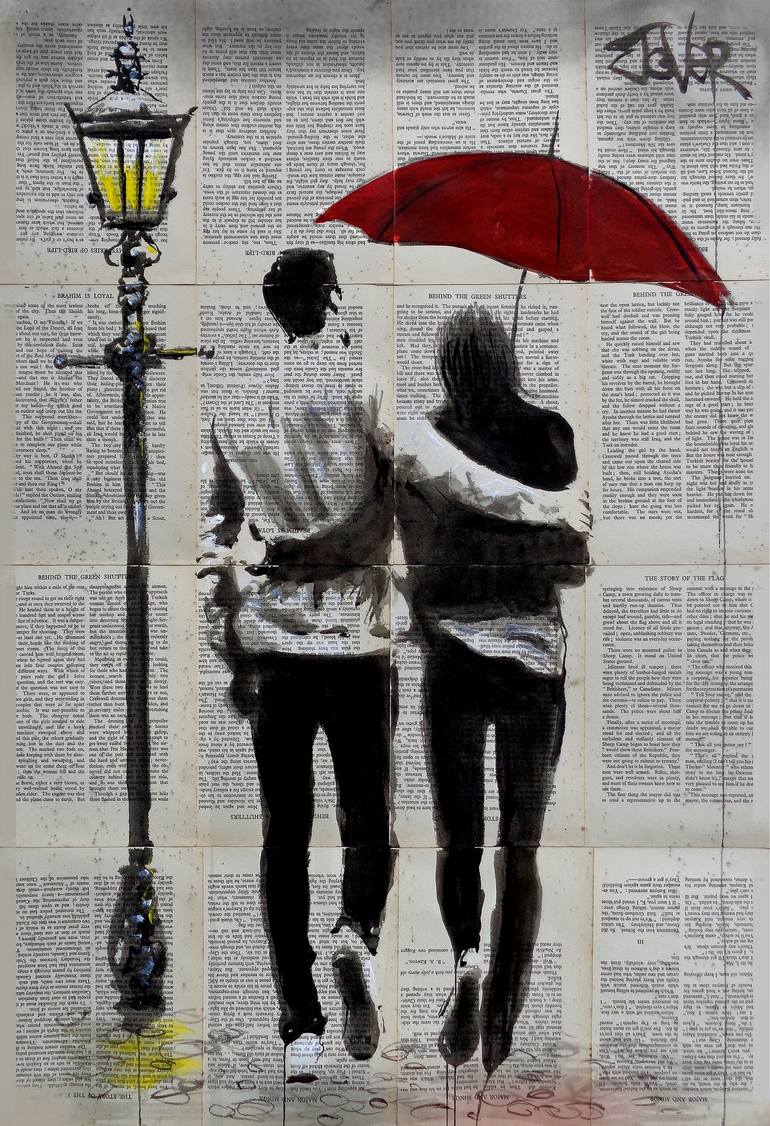 love walkers Drawing by LOUI JOVER | Saatchi Art