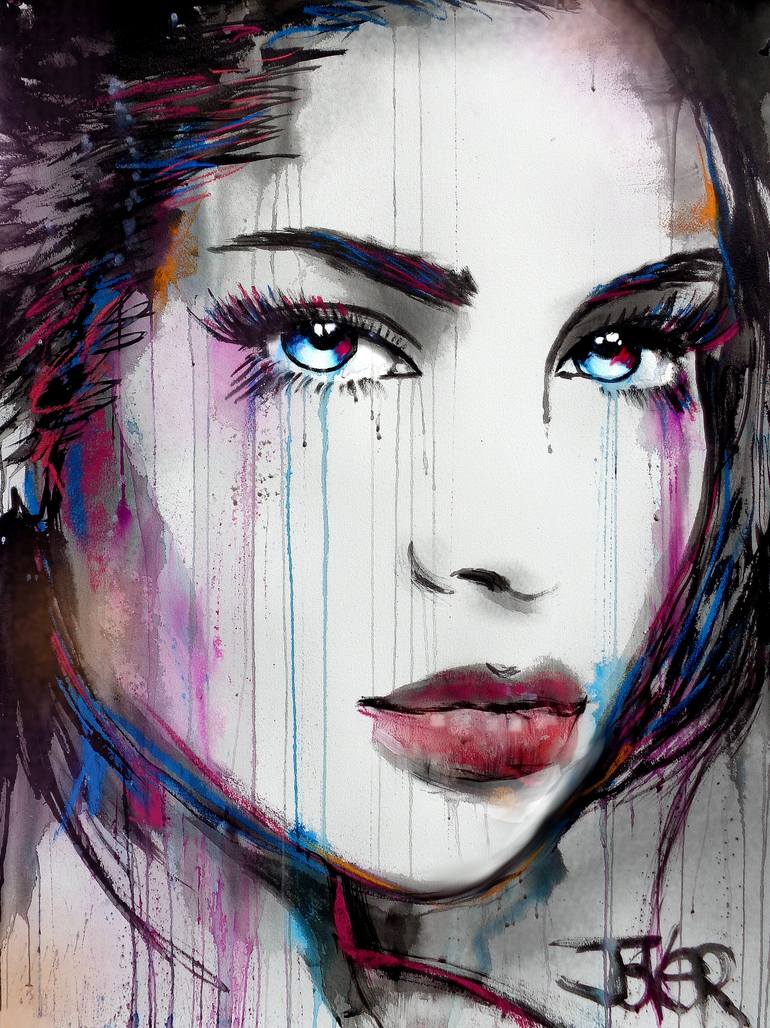 her expectations Drawing by LOUI JOVER | Saatchi Art