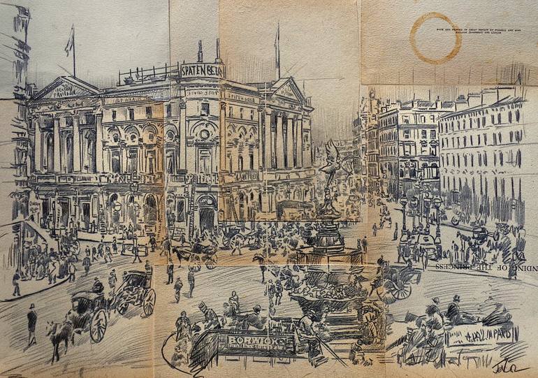 old london town Drawing by LOUI JOVER | Saatchi Art