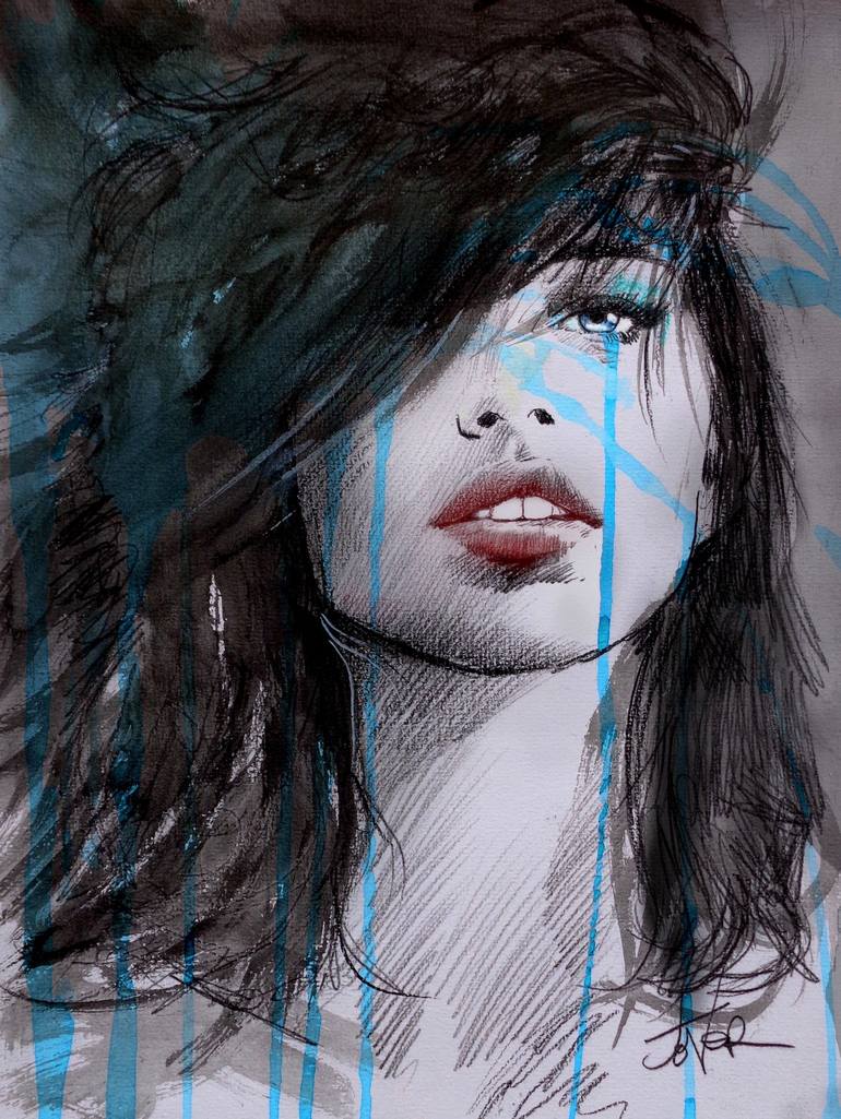 river Drawing by LOUI JOVER | Saatchi Art