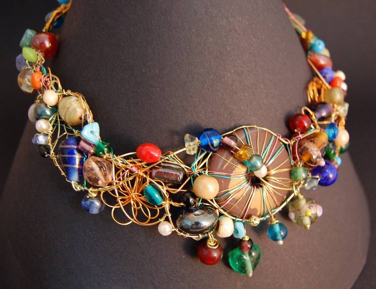 Messy Wire choker Painting by Ashley Symeou | Saatchi Art
