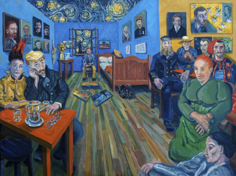 Van Gogh and Van Goghs Painting by Ralph Papa | Saatchi Art